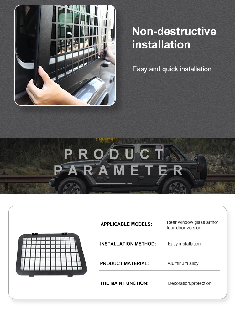 High Quality 4 Door Car Exterior Accessories Rear Windshield Window ...