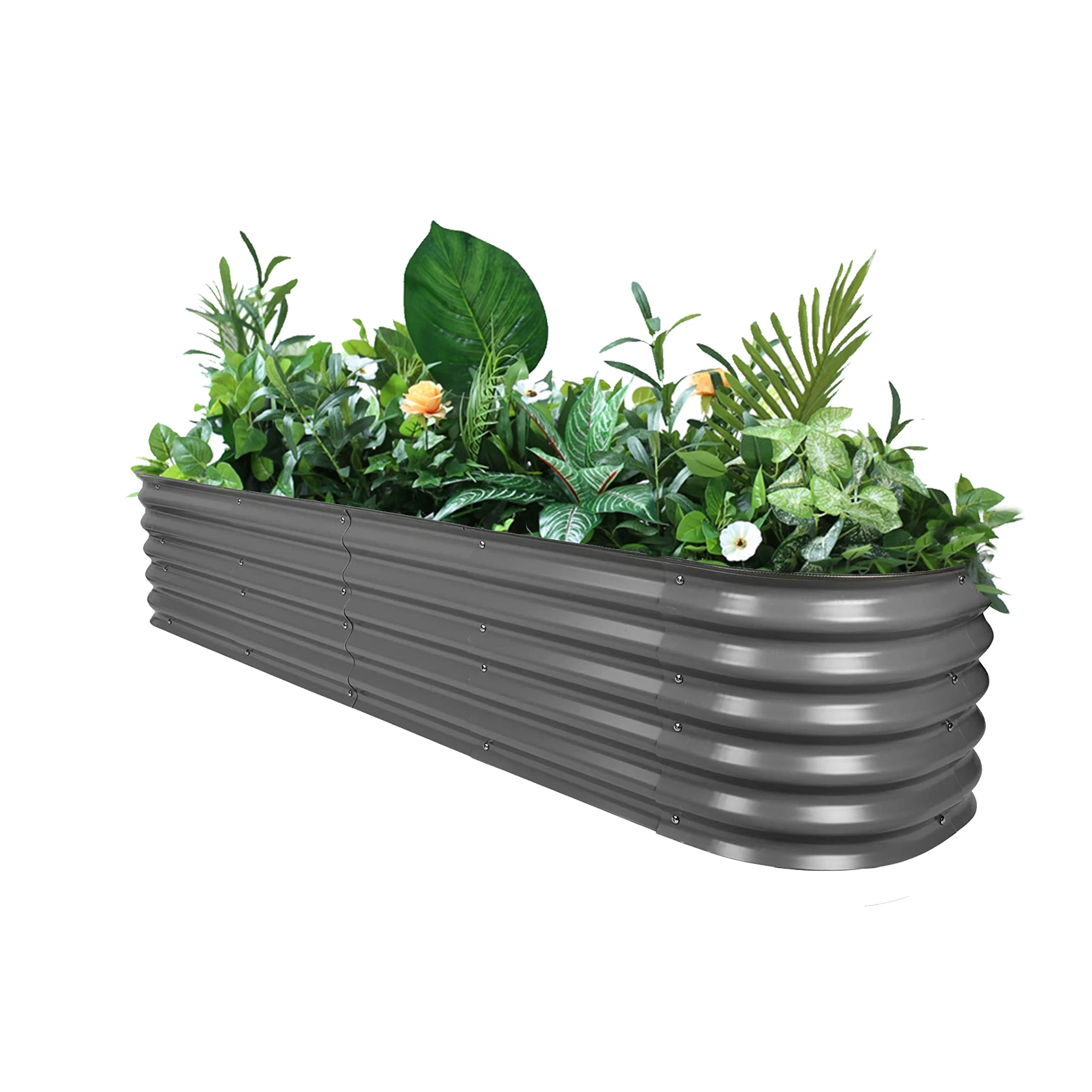 Metal Raised Garden Bed Outdoor Large Planter Box Galvanized Steel ...