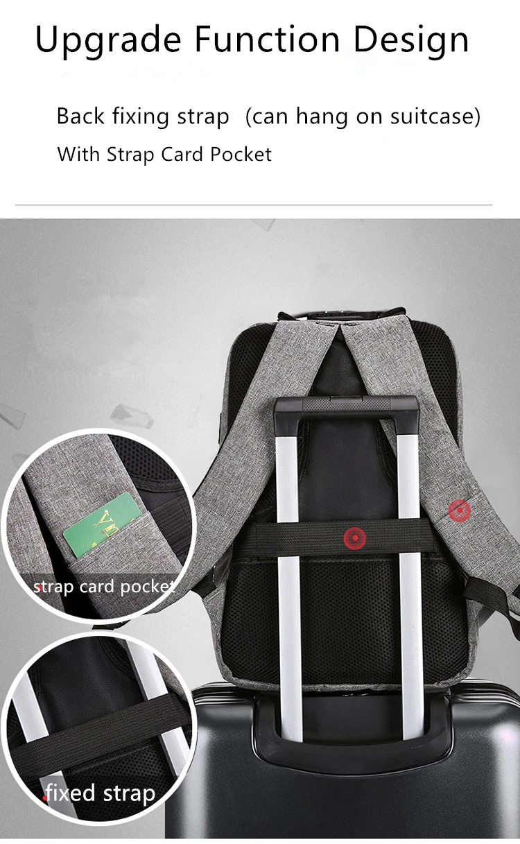 Computer Rucksack Business Pack Anti-theft Lock Laptop Backpack With ...
