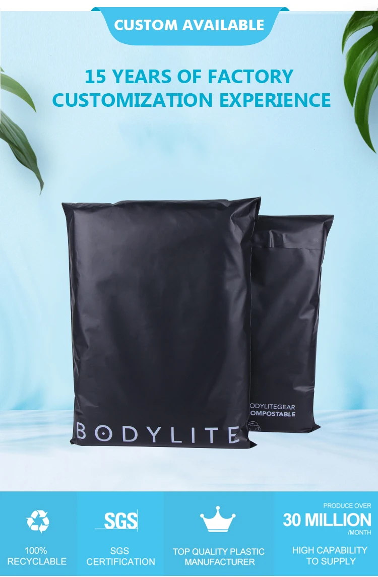 Custom Recyclable Pbat Eco Friendly Mailing Shipping Bags Compostable ...