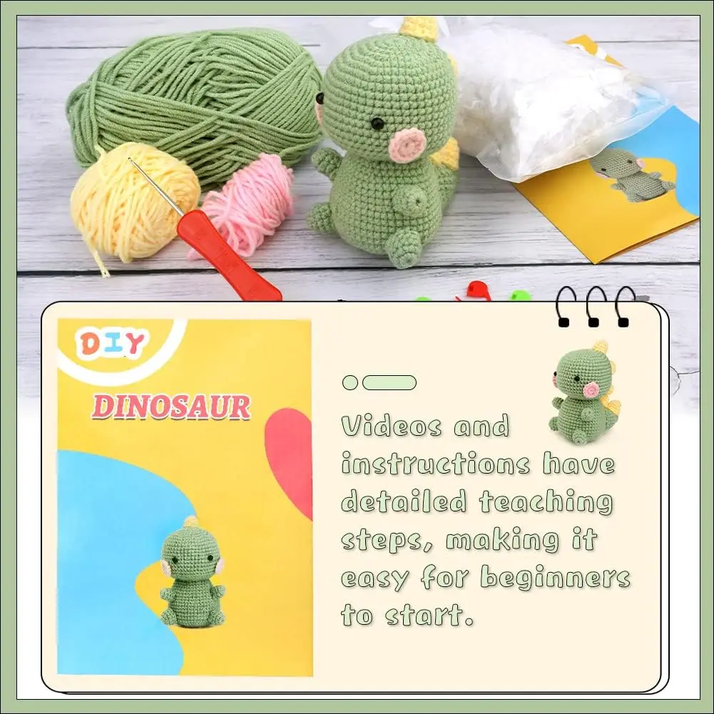 Beginner's Mini Crochet Animal Kit - Create Plush Toys