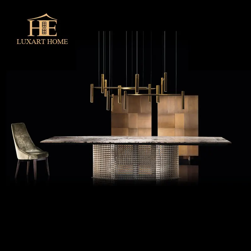Custom Luxury Black Lacquer Table 5 Star Hotel Dining Table Gold-plated ...