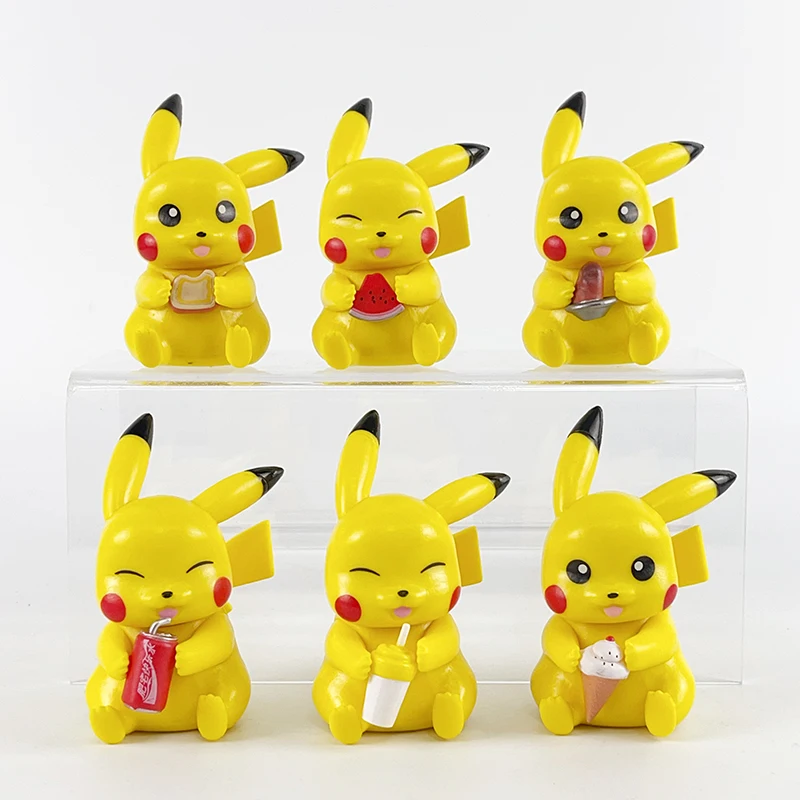 Pvc Pika-chu Collectible Model Toys Pokemoned Anime Figure Pikachus ...