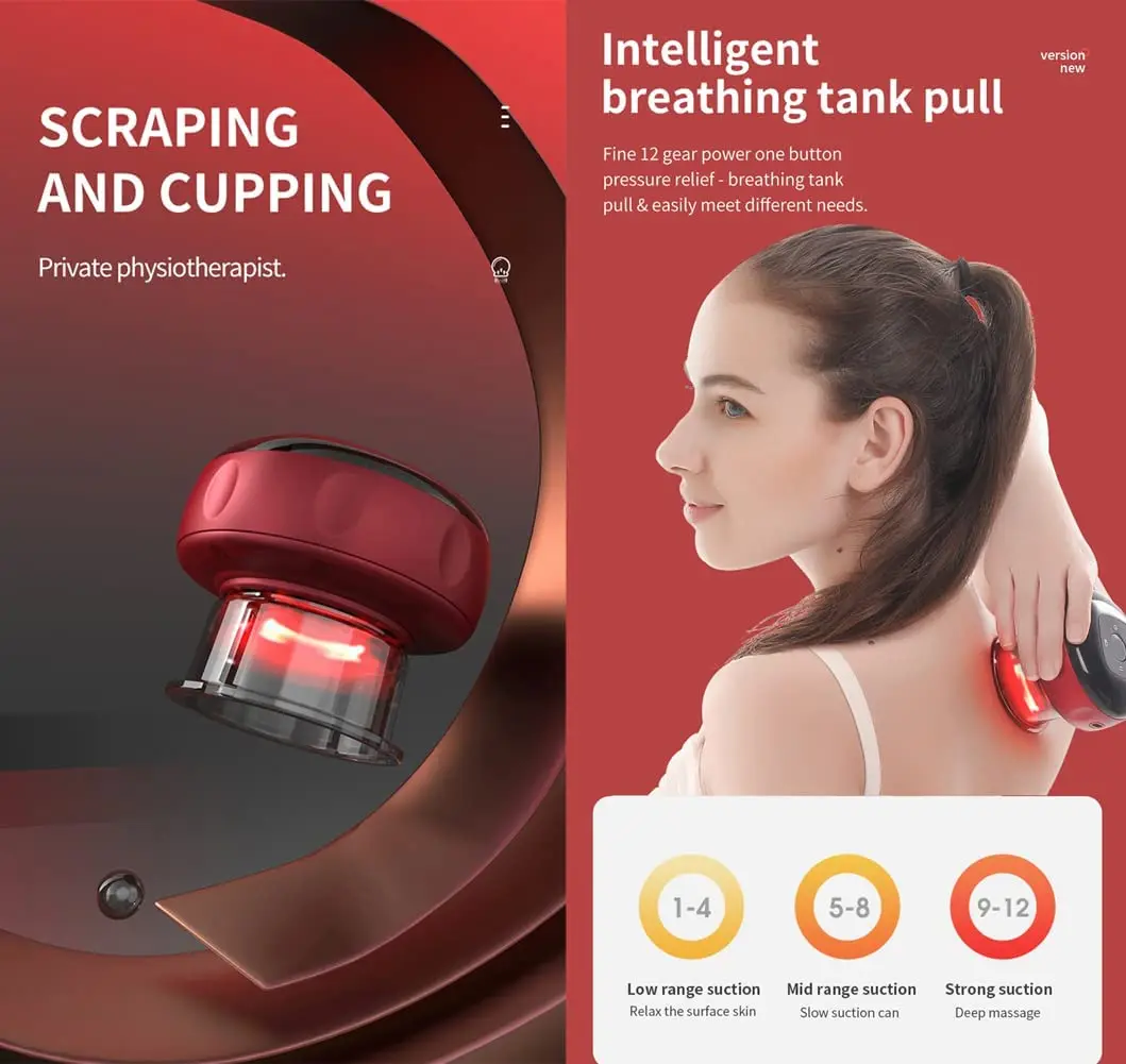 Smart Electric Cupping Device Effective Gua Sha Hijama Machine Cupping ...