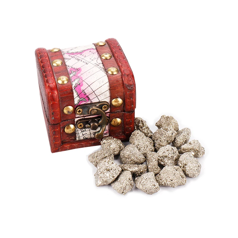 Novelty Pirates Treasure Chest Box Pyrite Fools Gold Nuggets| Alibaba.com