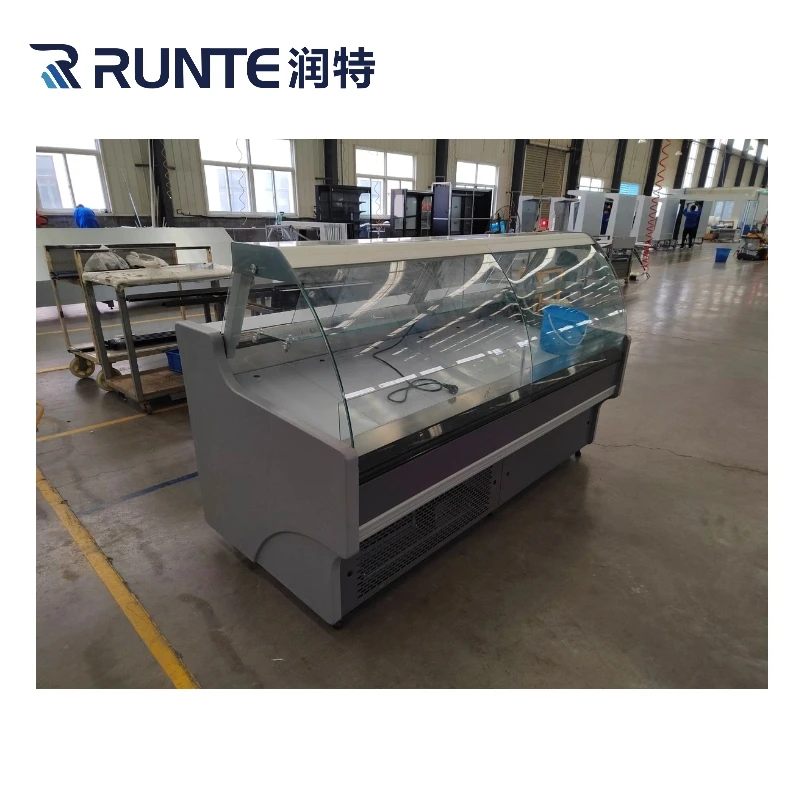 New Design Meat Display Freezer Pork Beef With Straight Glass Door ...