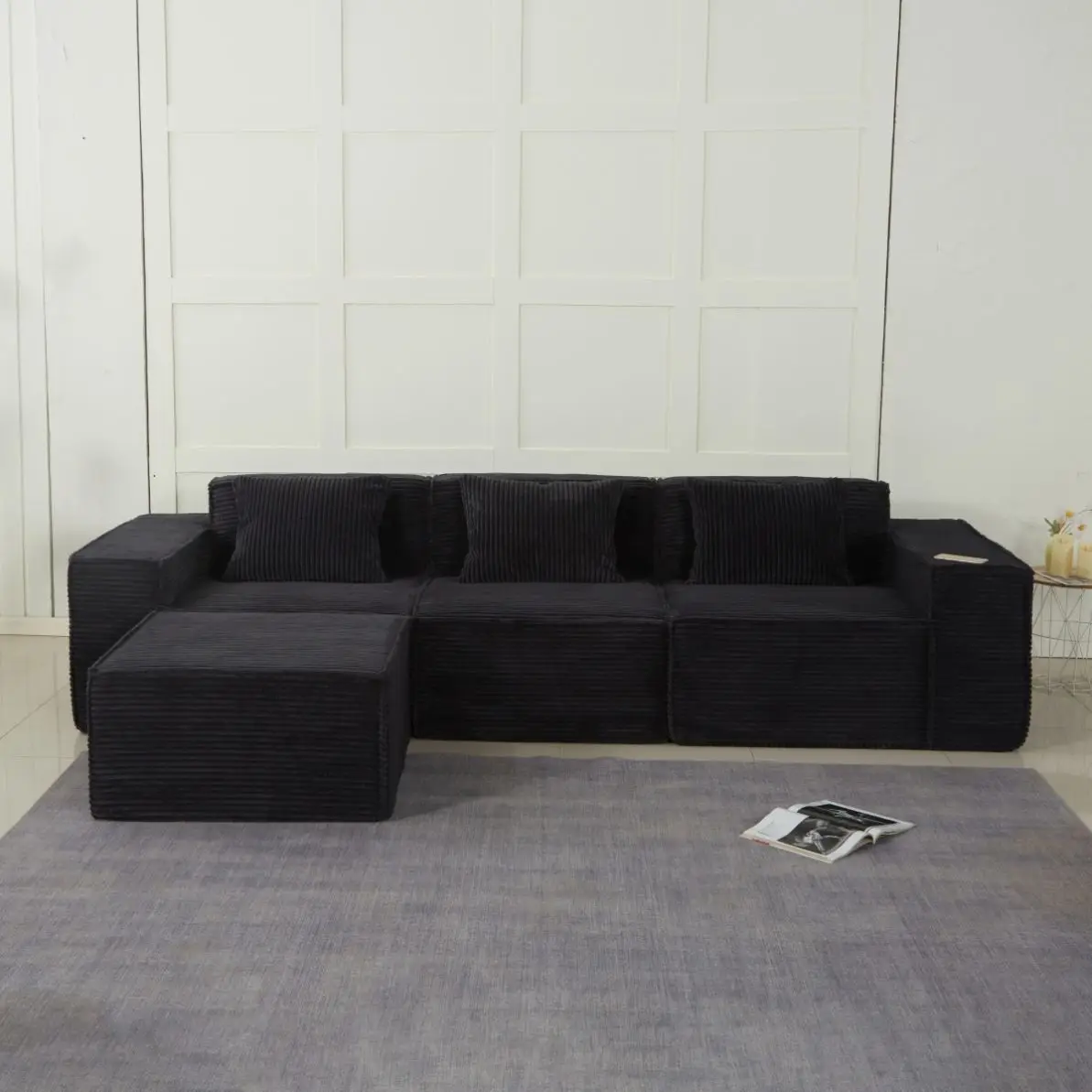 Luxury Modern L-shape Sectional Sofa Set Canape Compression Modular ...
