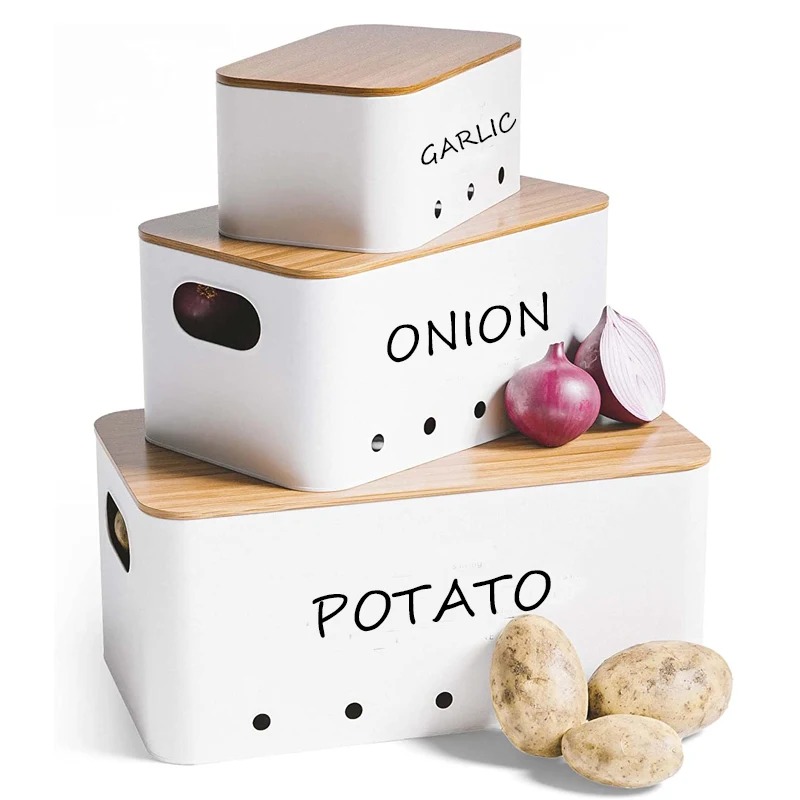 Rectangular Farmhouse Metal Canisters - Perfect for Kitchen