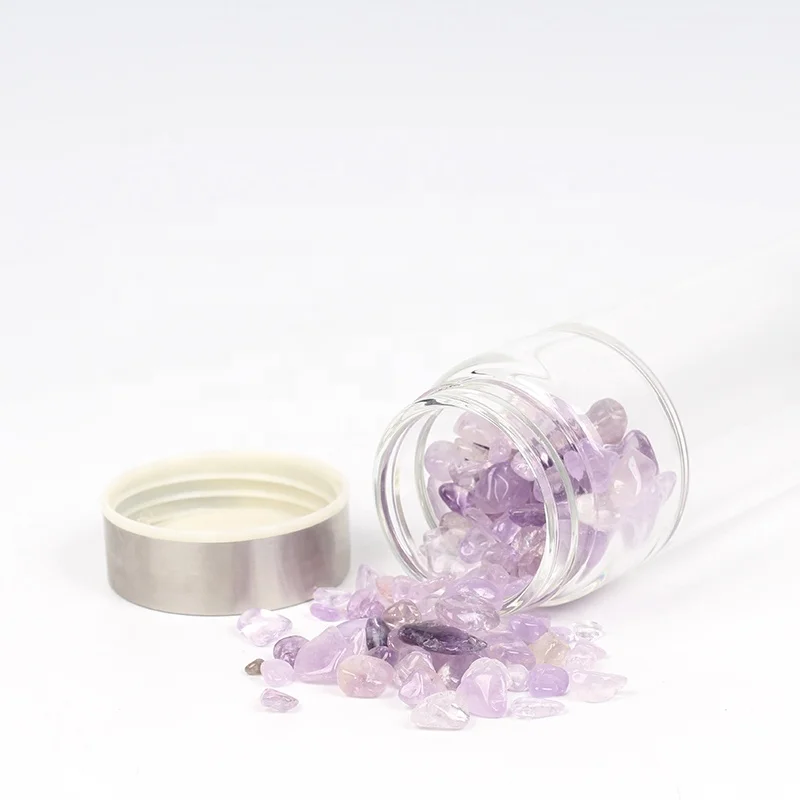 Wholesale Natural Quartz Gravel Infused Glass Drinking Crystals