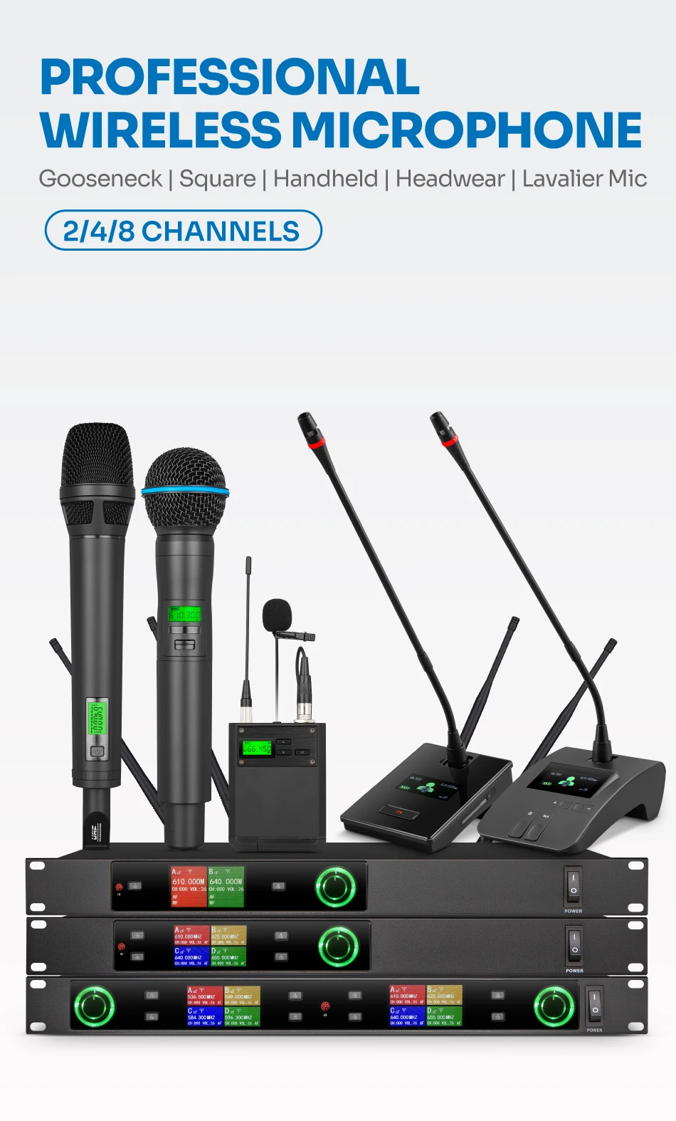 Professional Wireless Desktop Microphone System for Conferences with ...
