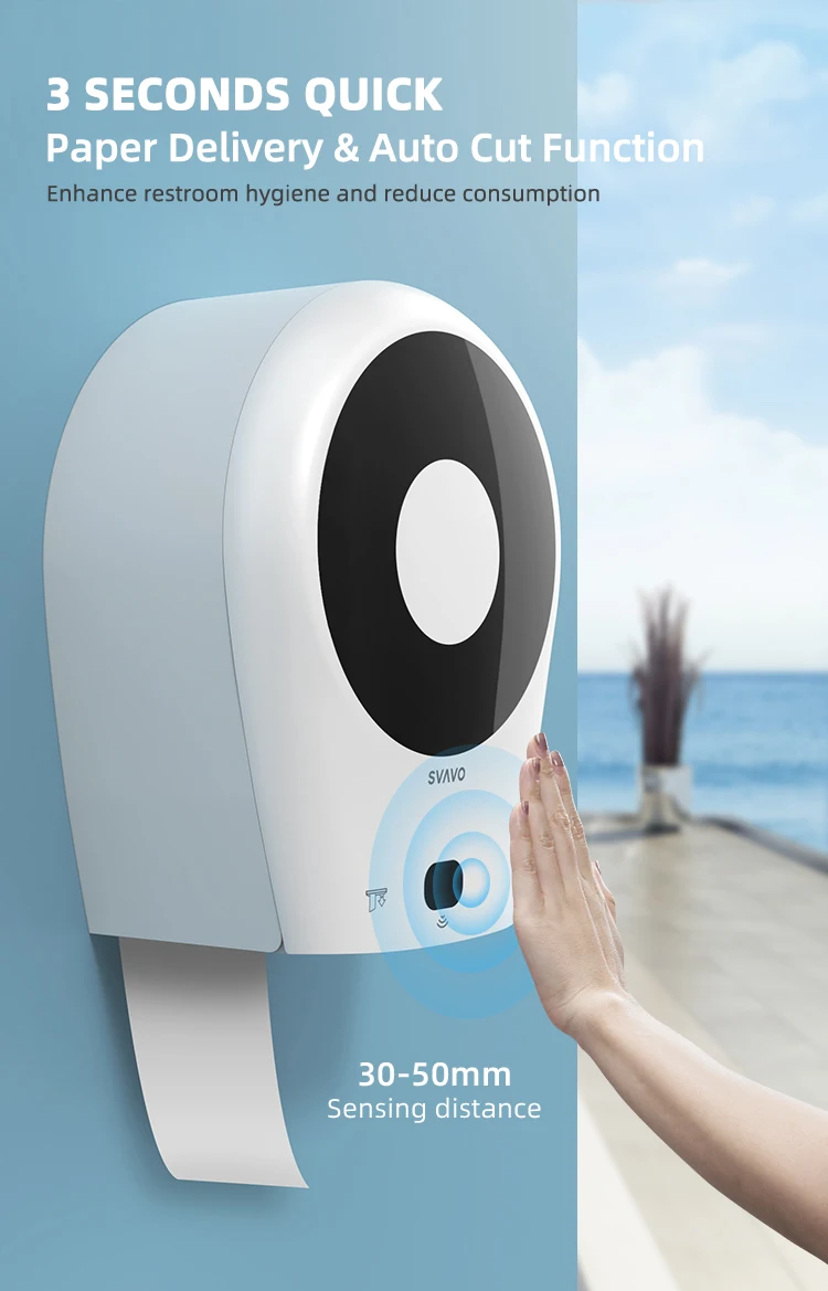 SVAVO Wall Mounted Toilet Paper Dispenser - Modern & Waterproof