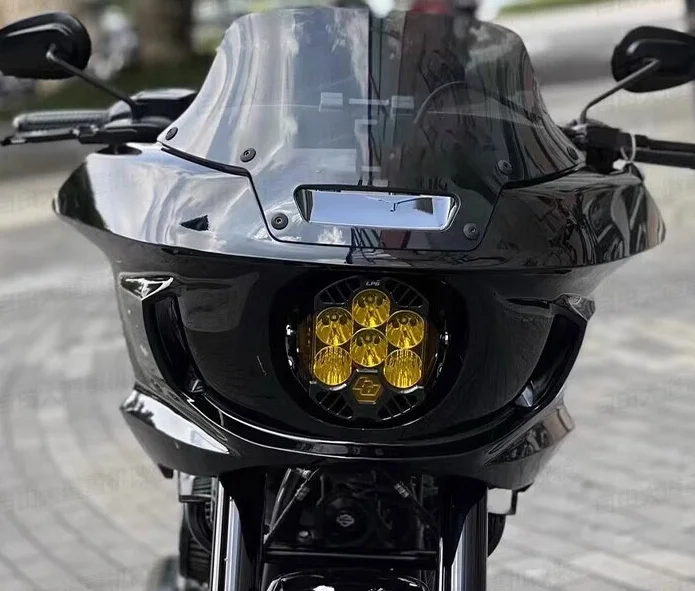 Motorcycle Clube Style Headlight Fairing for Softail Dyna