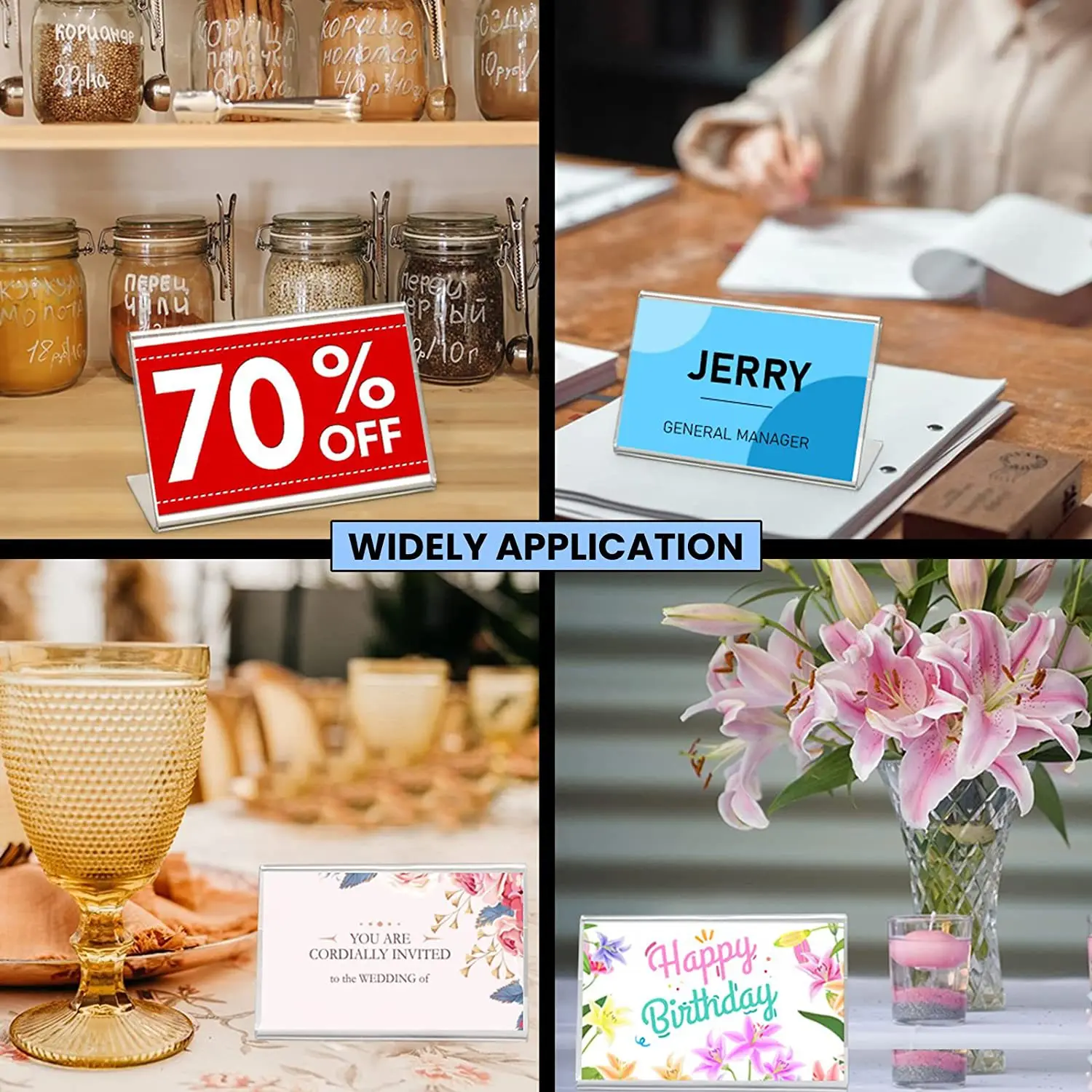 L-type Acrylic Signage Desktop L-type Price Tag Erased And Replaceable ...