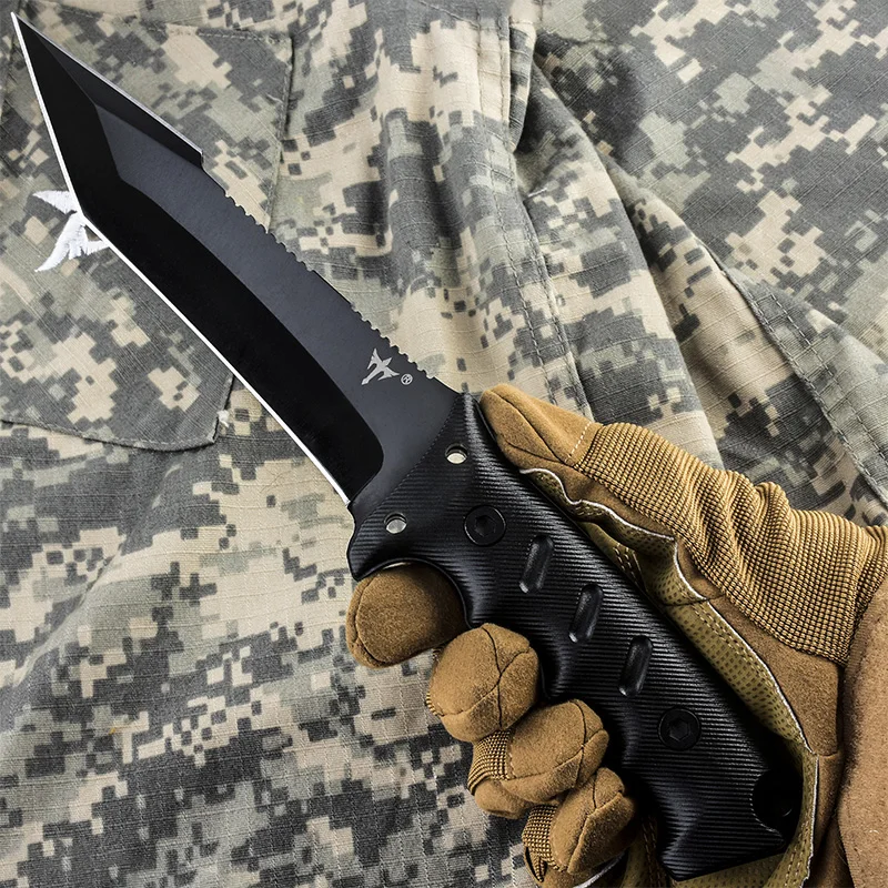 Knife Portable Multi Functional Straight Knife K10 Fiber Black Handle ...