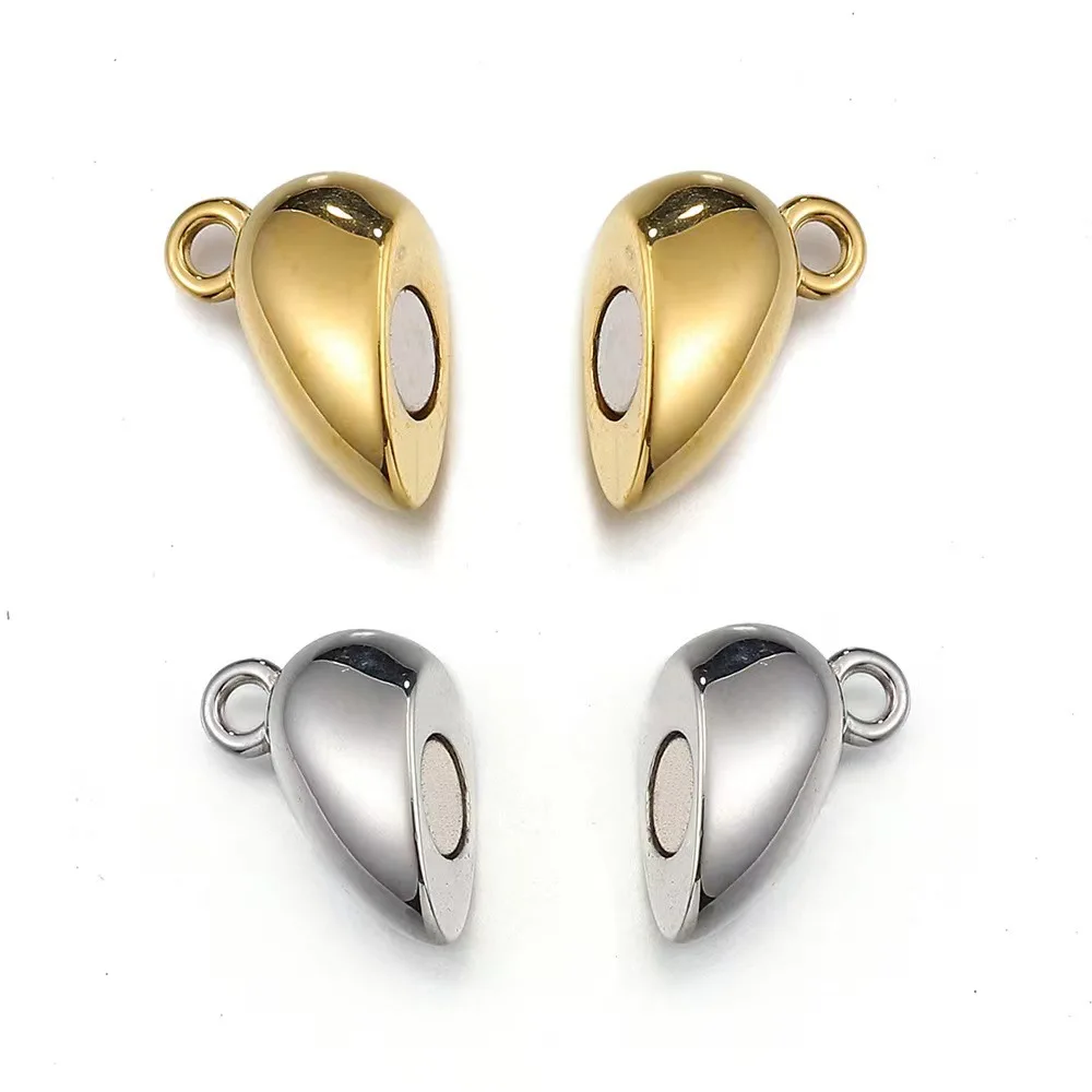 Stainless Steel Heart Magnet Charm - DIY Jewelry Making
