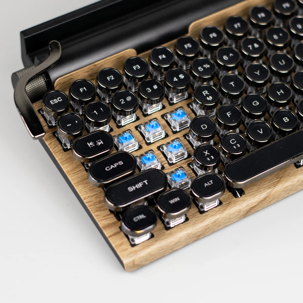 Tkw83 Wood Grain Wireless Bt5.0 Typing Backlit Keyboard Type Writer ...