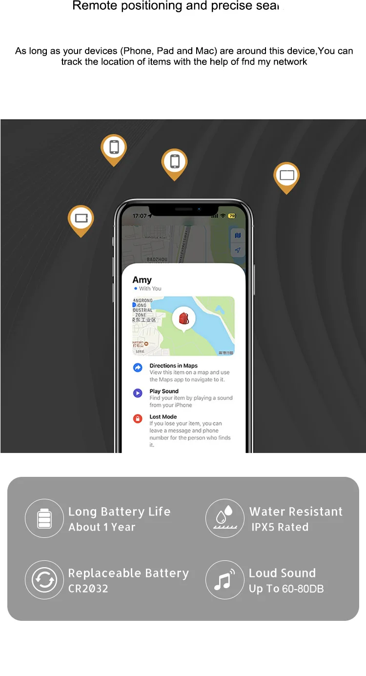 MFI Certified Card Tracker - Smart Wallet with Location