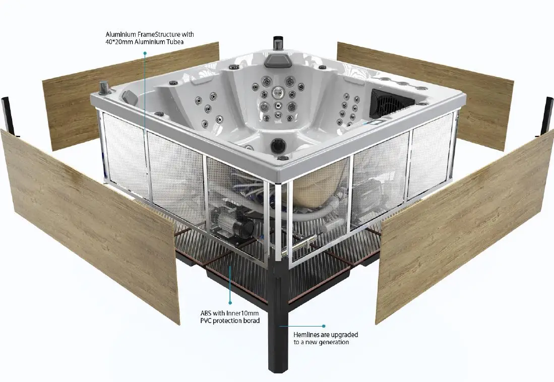 Large Outdoor Party Leisure Whirlpool Pool SPA - LOVIA Spa