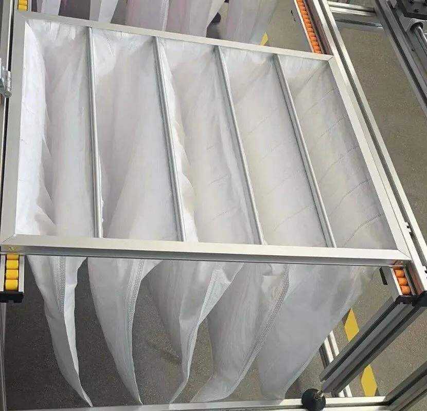 Hvac Aluminum Frame Fiber Or Galvanized Frame Bag Filter/bag Filter ...