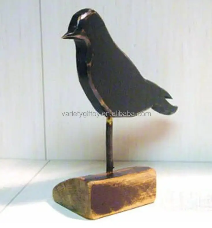 Wooden Black Crow Bird Folk Art Crow Figurine Decoration| Alibaba.com