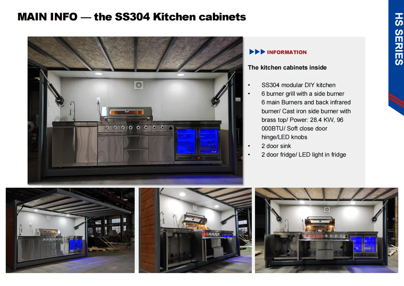 Closable Shed with Stainless Steel 304 Outdoor Kitchens BBQ Grills ...