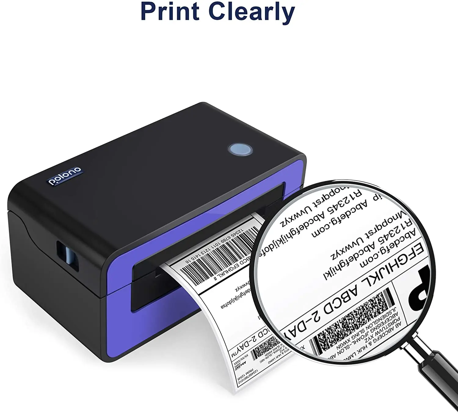 4x6 Inch Shipping Waybill Label - Thermal Address Barcode