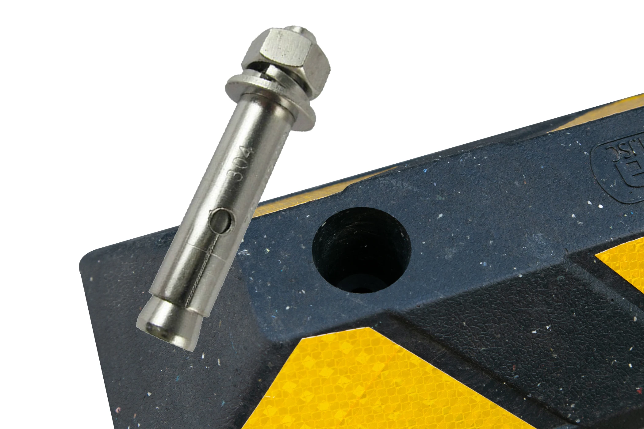 580mm Rubber Parking Wheel Stopper - Durable & Effective
