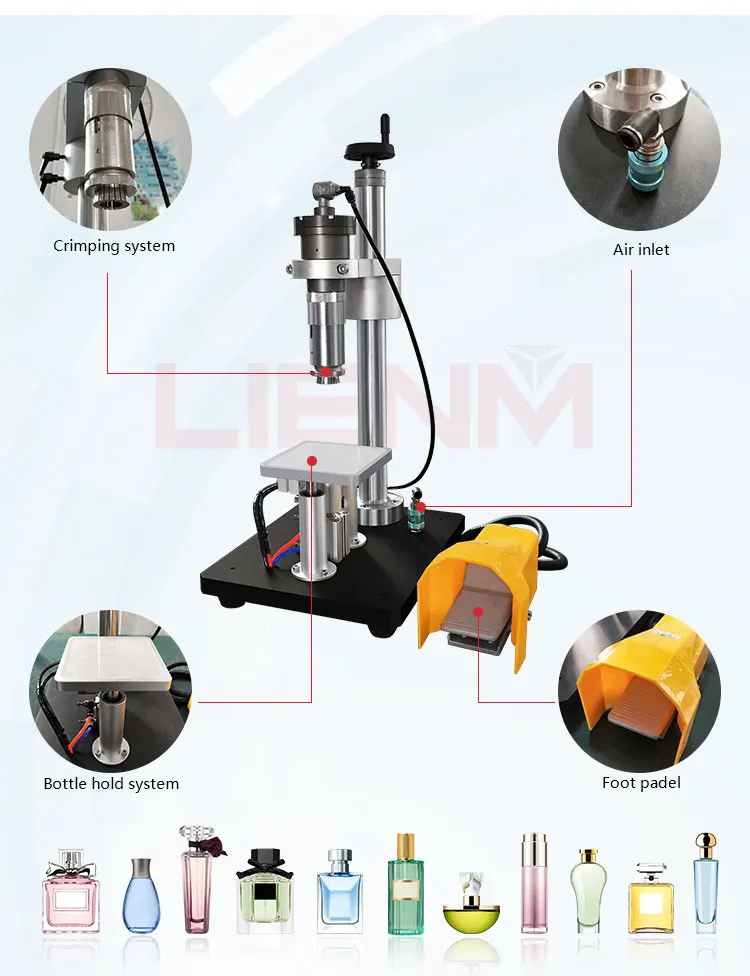 Perfume Sample Crimper Machine Collar Sealing & Filing Perfume Bottles ...