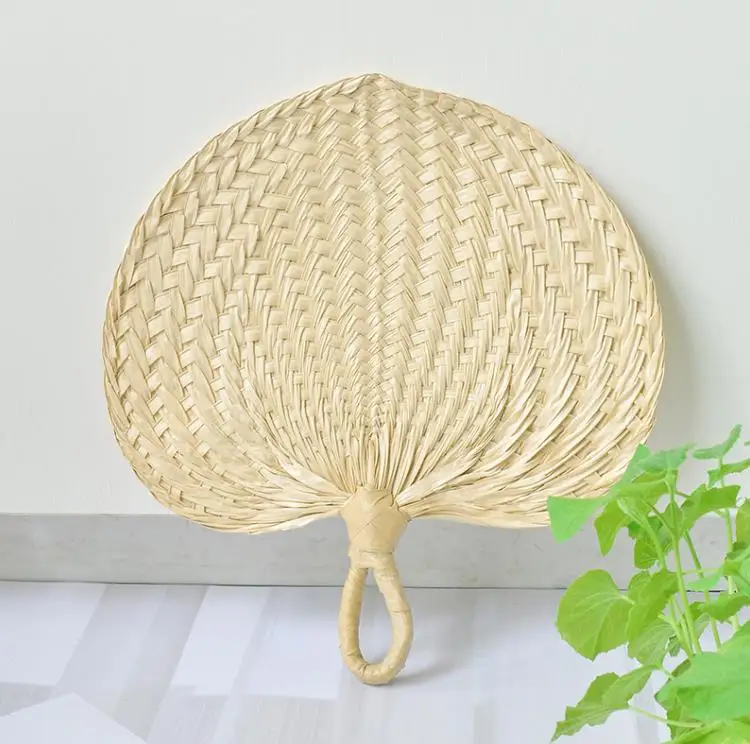 Fan Wall Art Outanaya Palm Leaf Hand Fan Natural Woven Accessory For ...