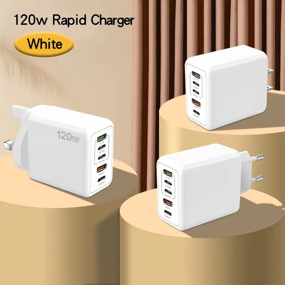 120w Usb Type C Gan Wall Charger Travel Power Adapter Fast Portable ...