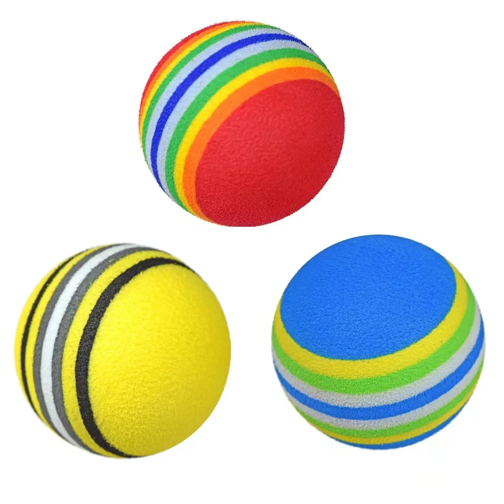 Wholesale Indoor Practice Golf Ball Eva Rainbow Foam Ball Elastic ...