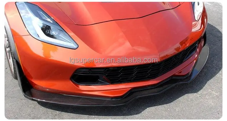 Carbon Fiber for Chevrolet Corvette C7 Front Lip Modified MP-style ...