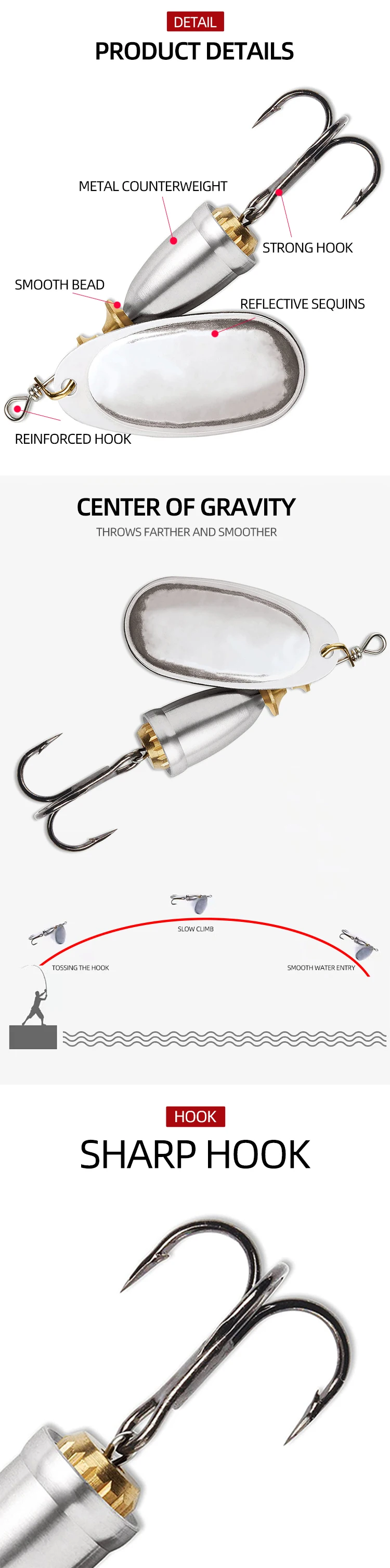 Wonderful 5pcs/bag Custom Blades Bell Shape Metal Spoon Spinnerbait ...