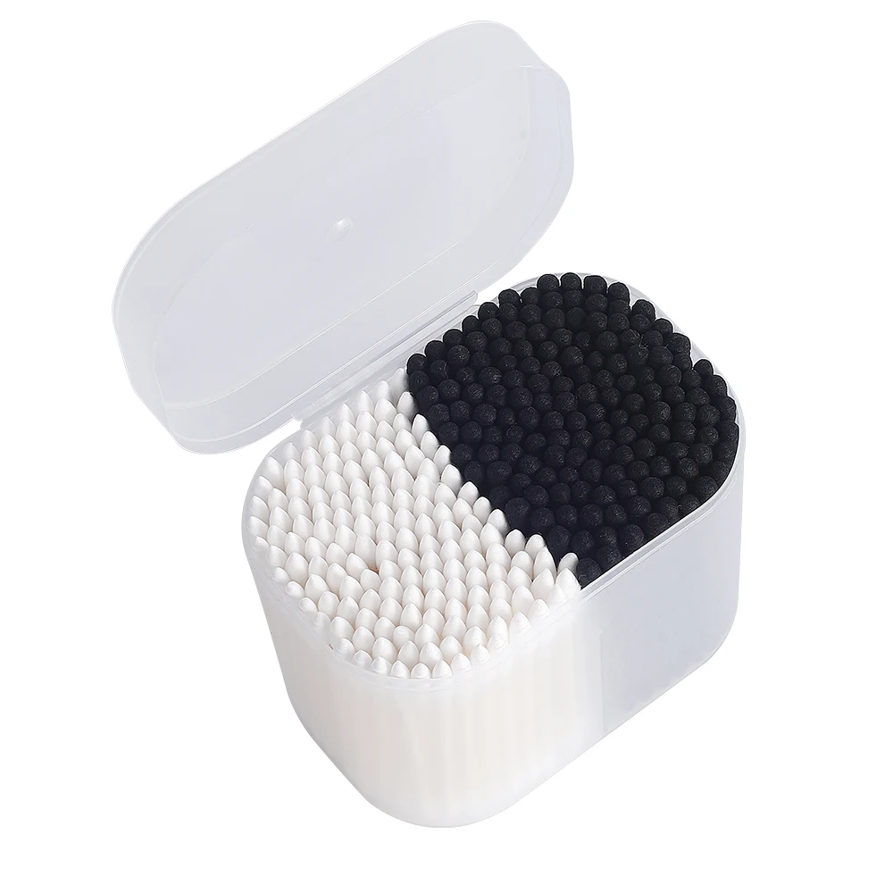 Jiebang Carbon Fiber Reusable Mini Q Tips - Black Cotton Buds