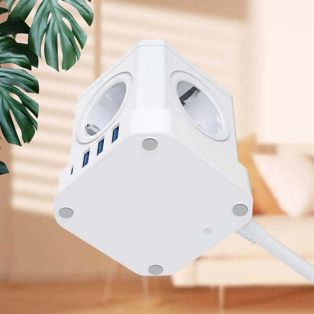 Oswell Electrical Type-c Fast Charger Smart Plug Surge Tower Socket 5 ...