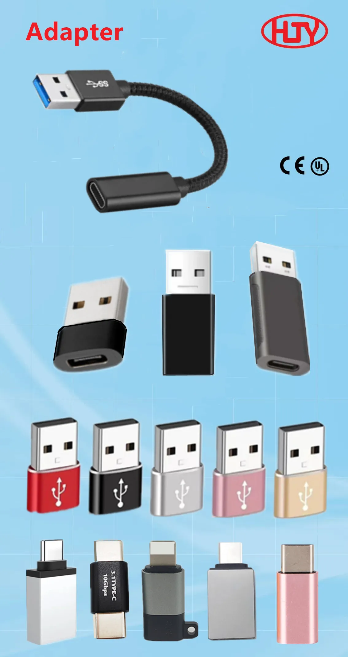 Premium Quality Type C Female To Usb 3.0 Male Port Adapter Cable Usb-c ...