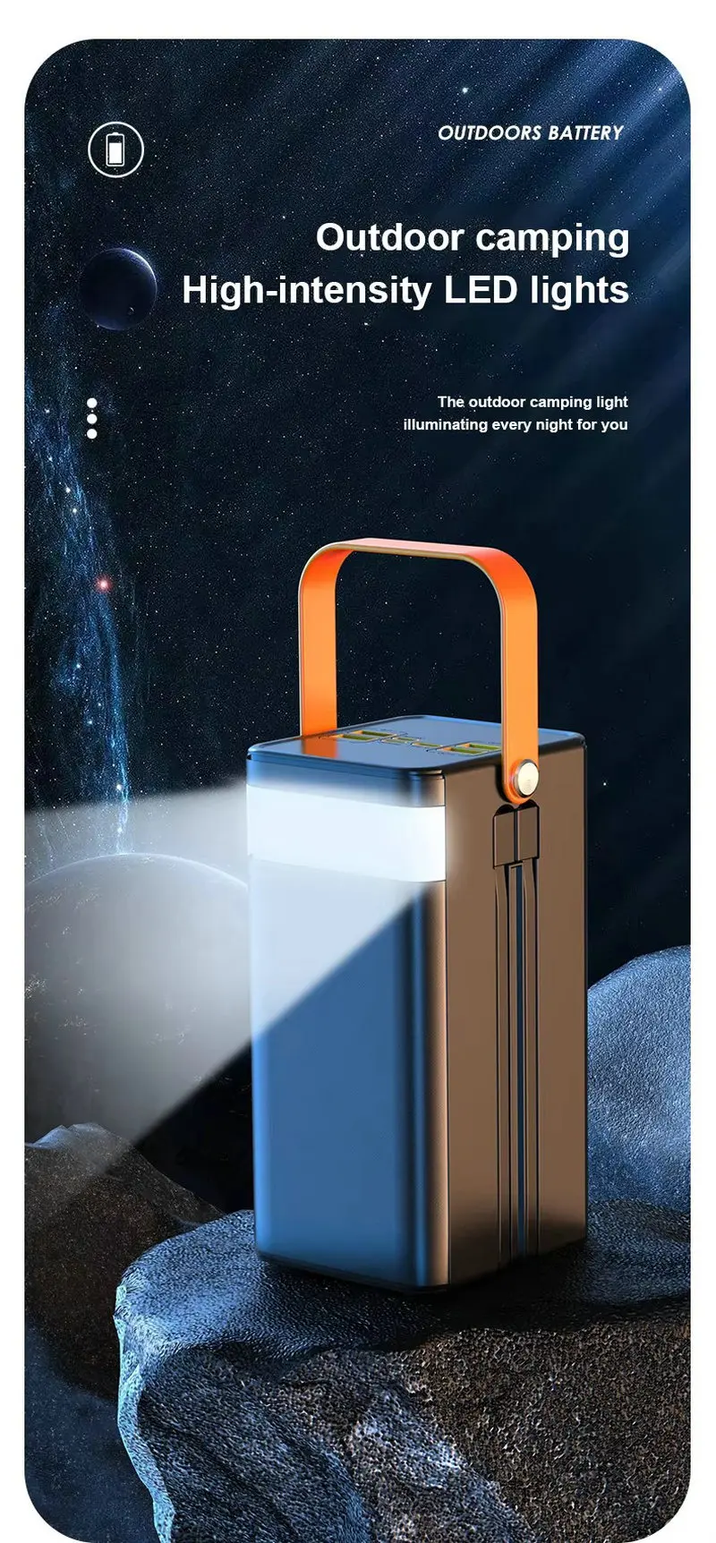 60000mAh Capacity Fast Charging Power Banks 120W Powerbank Station With ...