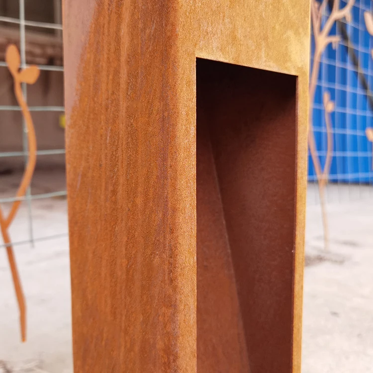 Morden Corten Steel Rust Colour Bollard Lights Garden Light Bollard ...
