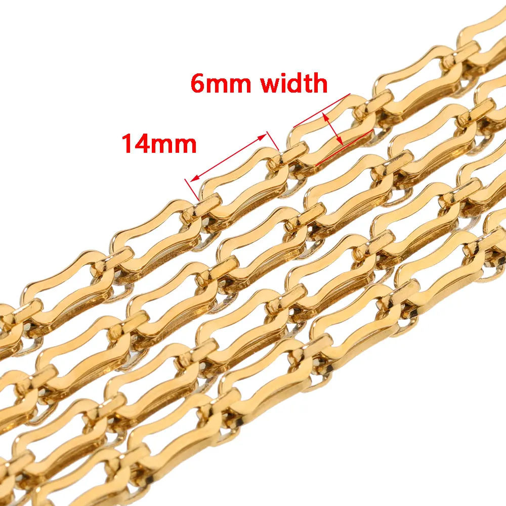Stainless Steel 6mm Wide Press Flat Button Handmade Chains for DIY ...