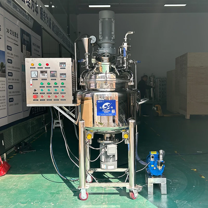 Yuxiang Machinery 100L Movable Vacuum Homogenizer Mixer Flange Vessel ...