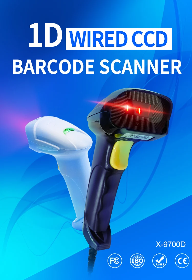 Xincode Laser Ccd Cmo Scan Wired Bar Code Scanners Reader Corded ...