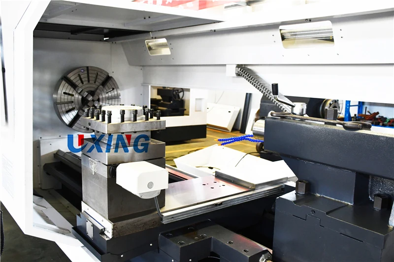 Heavy Duty Automatic Feeder Horizontal FANUC Cnc Control Lathe Machine ...