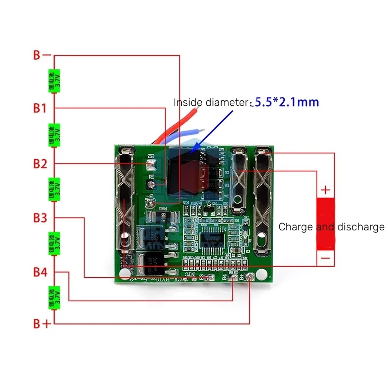 5s Battery Charging Protection Board 18v21v 20a Lithium-ion Lithium ...
