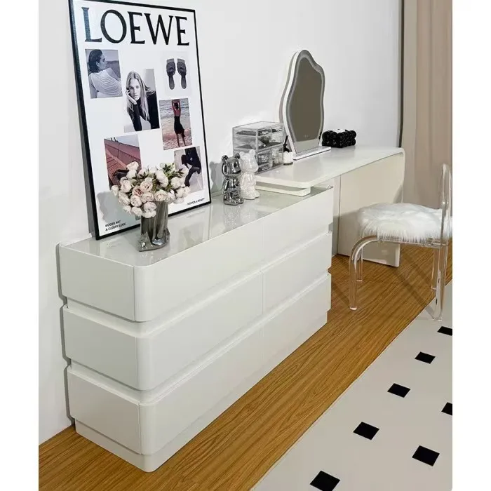 Nordic Luxury Ins Style Revolving Dressing Table with Modern Simple ...