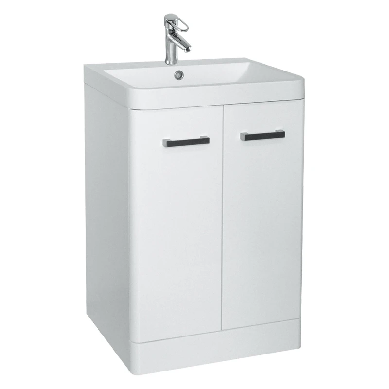 Modern Integrated White Fillet Corner Bathroom Cabinet Ceramic Wash ...
