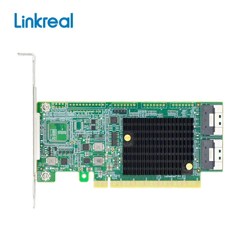 LRNV9F24 PCIe 4.0 x16 To Two Ports 2*SlimSAS SFF-8654 8I Retimer Riser ...