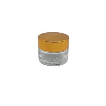 Wholesale 15g Glass Clear Cream Jar Round Cosmetic Container With ...