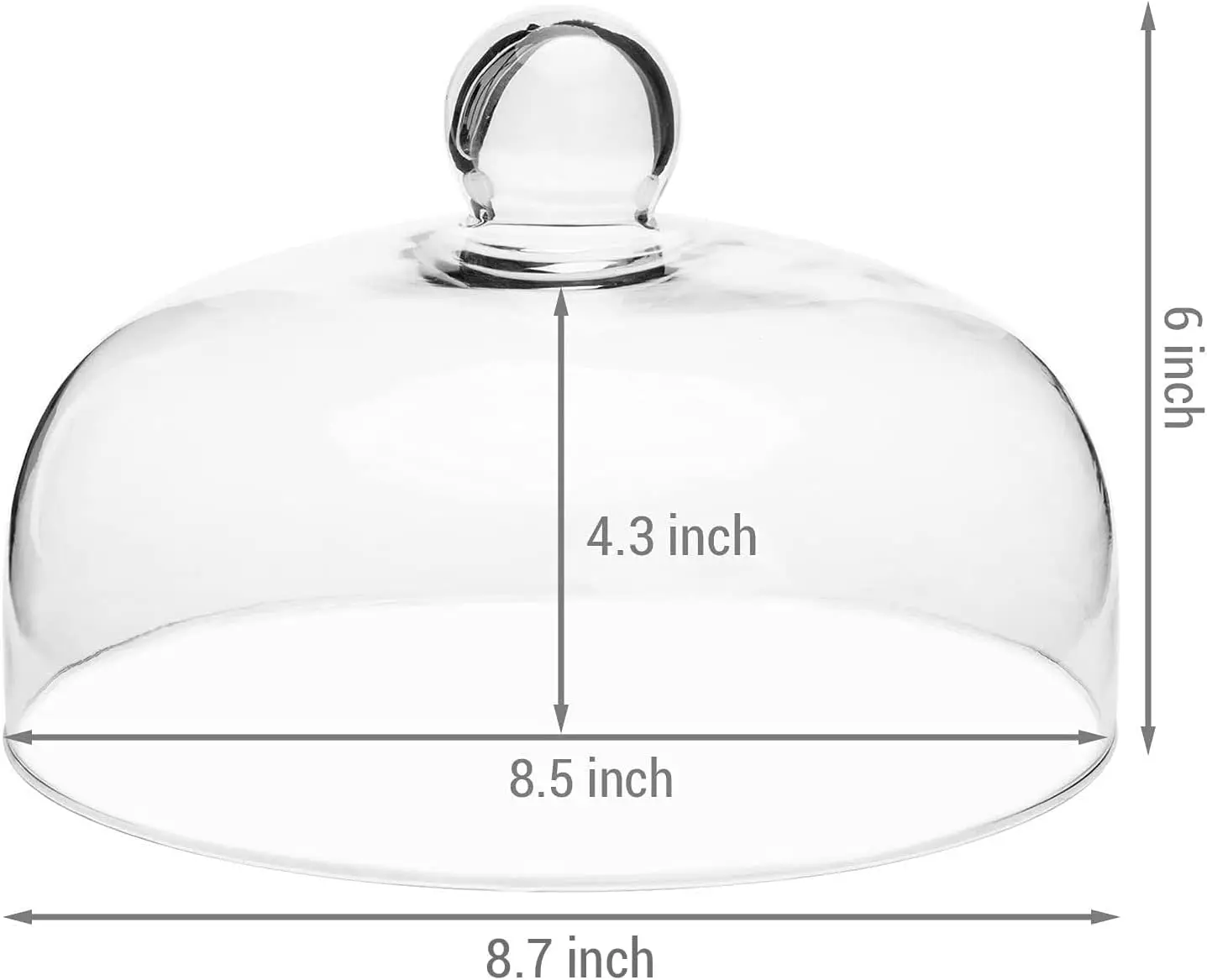 Alibaba.com: Clear round glass cake cloche dome with high transparency ...