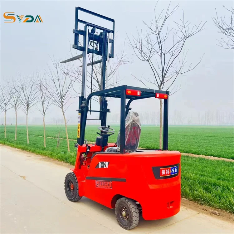 Small Simple Portable Electric Forklift Truck Hydraulic Handling Truck ...