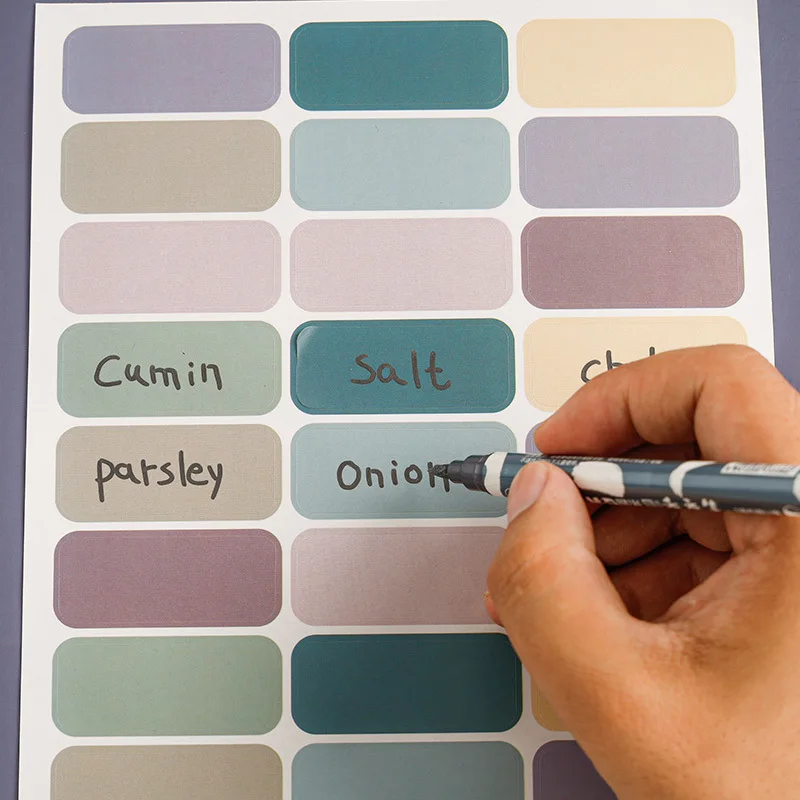 Custom Adhesive Name Tag Label Stickers Sheets Sticker Colorful Name ...